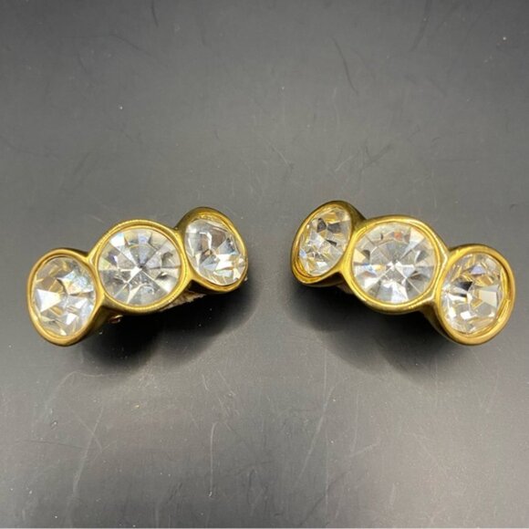 Swarovski | Jewelry | Vgt Swarovski Sal Earrings Clip Clear Crystals ...